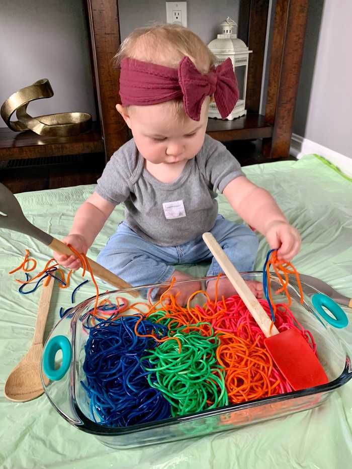 Colored, Cooked Spaghetti - Mama Bear University